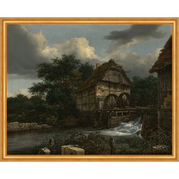 OTTO Kunstdruck Two Watermills and an Open Sluice Jacob Isaacksz. van Ruisdael Mühle B, (1 St)