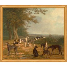 OTTO Kunstdruck Nine Greyhounds in a Landscape Jacques-Laurent Agasse Windhunde Tiere, (1 St)