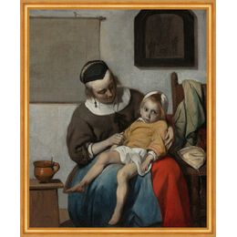 OTTO Kunstdruck The Sick Child Gabriel Metsu Mutter Kind Krankheit Mädchen B A2 01960, (1 St)