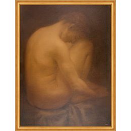 OTTO Kunstdruck Male Nude Seated Armand Rassenfosse Nackter Mann Rücken Körper Arme B, (1 St)