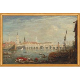 OTTO Kunstdruck The Monument and London Bridge Frederick Nash England Themse B A2 0195, (1 St)