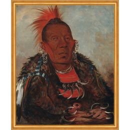OTTO Kunstdruck Wah-ro-nee-sah, The Surrounder, Chief of the Tribe Catlin B A2 01983 G, (1 St)