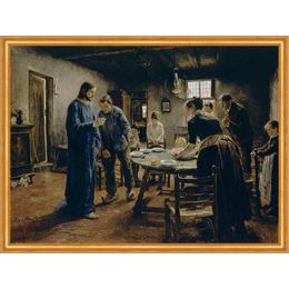 OTTO Kunstdruck The Mealtime Prayer Fritz von Uhde Sankt Heiligenschein Beten B A2 019, (1 St)