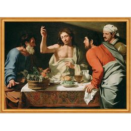 OTTO Kunstdruck The Supper at Emmaus Bartolomeo Cavarozzi Bibel Jesus Mahl Christus B, (1 St)