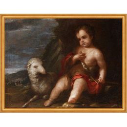 OTTO Kunstdruck Infant St John Bartolome Esteban Murillo Schaf Bibel Heilige Johannes, (1 St)