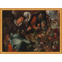 OTTO Kunstdruck The fruit and vegetable seller Joachim Wtewael Handel Markt Obst B A2, (1 St)