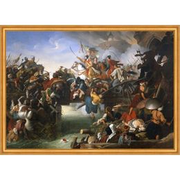OTTO Kunstdruck Zrínyis Charge from the Fortress of Szigetvar Krafft Kampf Schlacht B, (1 St)