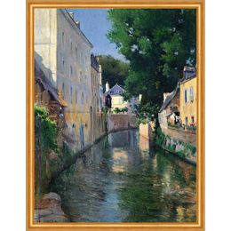 OTTO Kunstdruck The River Isole Quimperle Aureliano de Beruete Fluss Stadt Häuser B A2, (1 St)