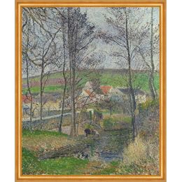OTTO Kunstdruck The banks of the Viosne at Osny in grey weather, winter Dorf Pissarro, (1 St)