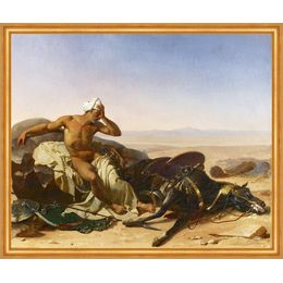 OTTO Kunstdruck Arabe pleurant son coursier The Arab Lamenting Mauzaisse Pferd Wüste B, (1 St)