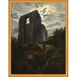 OTTO Kunstdruck Ruin Eldena with cottage in the moonlight Carl G. Carus B A2 00973 Ger, (1 St)