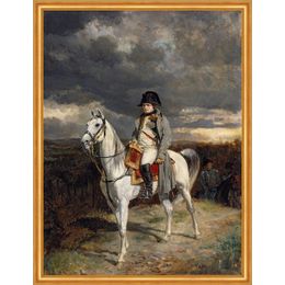 OTTO Kunstdruck Napoleon auf seinem schönen weißen Pferd Marengo Wolken Uniform B A2 0, (1 St)