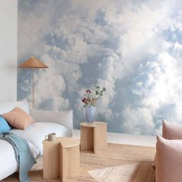 Grandeco Tapete Fototapete Wolken Himmel 3D-Optik Blau Weiß Grau ML6001 Young Edition