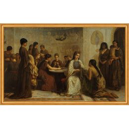 OTTO Kunstdruck A Dorcas meeting in the 6th century Edwin Long 6tes Jahrhund. B A2 015, (1 St)