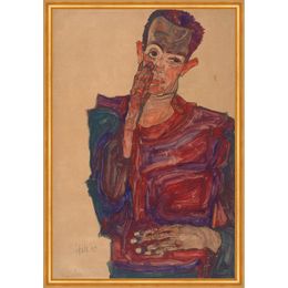 OTTO Kunstdruck Self-Portrait with Eyelid Pulled Down Egon Schiele österr. B A2 01645, (1 St)