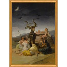 OTTO Kunstdruck Witches Sabbath Francisco de Goya Hexen Mond Nacht Bock Fledermaus B A, (1 St)