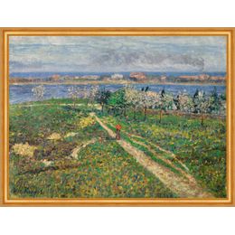 OTTO Kunstdruck Almond Trees in Blossom Darío de Regoyos Bäume Blühen Mandeln Wiese B, (1 St)