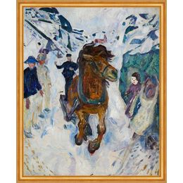 OTTO Kunstdruck Galloping Horse Edvard Munch Pferd Tiere Winter Galoppieren Dorf B A1, (1 St)