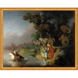 OTTO Kunstdruck The Abduction of Europa Rembrandt van Rijn Kutsche Pferde Entführung B, (1 St)