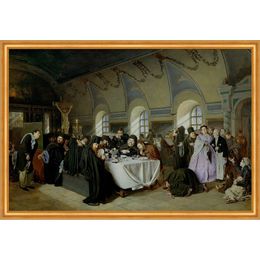OTTO Kunstdruck Monastic Refectory Wassili Grigorjewitsch Perow Sankt Kreuz Tafel B A1, (1 St)