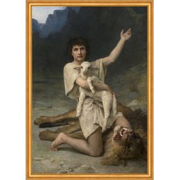 OTTO Kunstdruck The Shepherd David William Adolphe Bouguereau Schafhirte Lamm Junge B, (1 St)