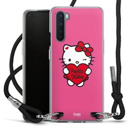 DeinDesign Handyhülle Hello Kitty Fanartikel Herz Hello Kitty - Sweet Heart, OnePlus Nord Handykette Hülle mit Band Case zum Umhängen, weiß