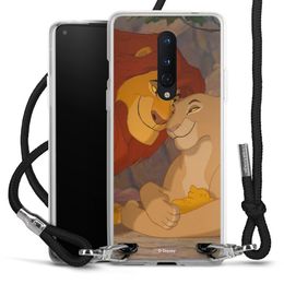 DeinDesign Handyhülle König der Löwen Disney Liebe Lion Love, OnePlus 8 Handykette Hülle mit Band Case zum Umhängen Cover mit Kette, weiß