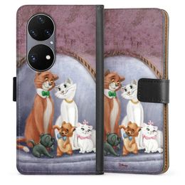 DeinDesign Handyhülle Aristocats Disney Offizielles Lizenzprodukt Aristocats, Huawei P50 Pro Hülle Handy Flip Case Wallet Cover Handytasche Leder