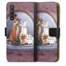 DeinDesign Handyhülle Aristocats Disney Offizielles Lizenzprodukt Aristocats, Huawei Nova 5T Hülle Handy Flip Case Wallet Cover Handytasche Leder