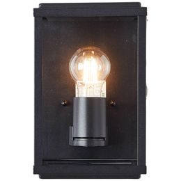 Brilliant Außen-Wandleuchte Gaia, ohne Leuchtmittel, Außenwandlampe schwarz