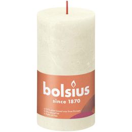 bolsius Stumpenkerze Rustik Stumpenkerze weiche Perle, Höhe: 13, beige