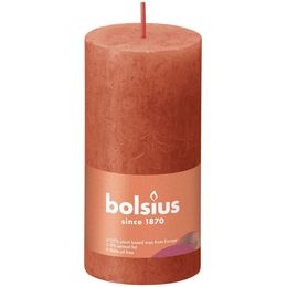 bolsius Stumpenkerze Rustik Stumpenkerze herbstliches Orange
