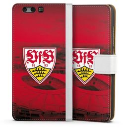 DeinDesign Handyhülle VfB Stuttgart Stadion Offizielles Lizenzprodukt VfB Stadion Rot, Huawei P10 Hülle Handy Flip Case Wallet Cover Handytasche Leder