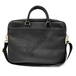 Guess Laptop-Hülle Guess Saffiano Script Collection Universal Handtasche für Notebook Schwarz mit Muster