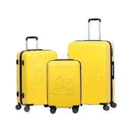 BIGGDESIGN Koffer Biggdesign Cats Koffer Set Kofferset 3 teilig Hartschale Gelb