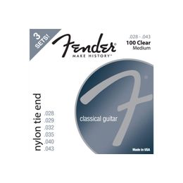 Fender Saiten, (Nylon Saiten 100 3-Pack Clear