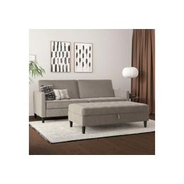 Dorel Home 3-Sitzer Presley, Sofa mit Bett-Funktion und verstellbarer Rückenlehne, braun