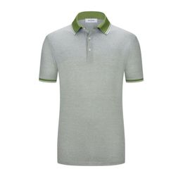 &Uuml;bergr&ouml;&szlig;e : Gran Sasso, Poloshirt mit Kontraststreifen am Kragen in Gr&uuml;n