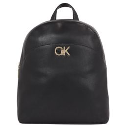 Cityrucksack Calvin Klein "RE-LOCK DOMED BACKPACK" Gr. B/H/T: 26 cm x 31,5 cm x 12 cm, schwarz Rucksäcke