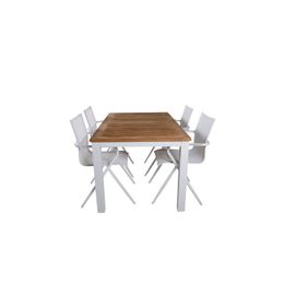 ebuy24 Garten-Essgruppe Panama Gartenset Tisch 90x152/210cm und 4 Stühle A
