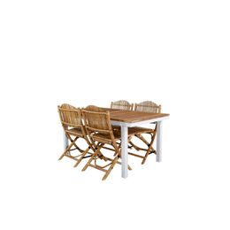 ebuy24 Garten-Essgruppe Panama Gartenset Tisch 90x152/210cm und 4 Stühle C