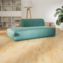 MYCS Sofa Samt Eisblau - Moderne Designer-Couch: Hochwertige Qualität, einzigartiges Design - 162 x 72 x 107 cm, Komplett anpassbar