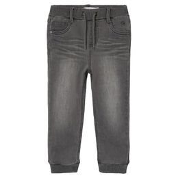 name it - Jeans NMMBEN BAGGY FLEECE in medium grey denim, Gr.92