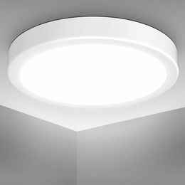 B.K.LICHT Led Deckenlampe rund Deckenleuchte Flurlampe Küche 18W Wohnzimmer 28cm Weiß