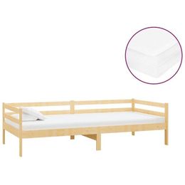 vidaXL - Tagesbett mit Matratze 90x200 cm Kiefer Massivholz Weiß