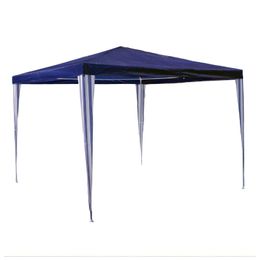 Vcm Pavillon 3x3 m in blau PE Plane Partyzelt Gartenzelt Sonnenschutz Stahlgestell