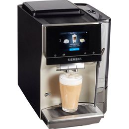 Siemens Kaffeevollautomat EQ.700 Inox silber metallic TP705D47, Full-Touch-Display, bis 10 Profile speicherbar, Milchsystem-Reinigung, schwarz|silberfarben