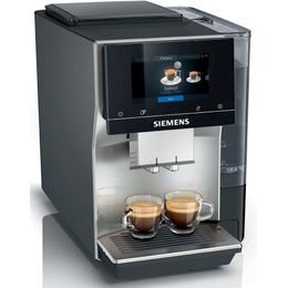Siemens Kaffeevollautomat EQ.700 Inox silber metallic TP705D47, Full-Touch-Display, bis 10 Profile speicherbar, Milchsystem-Reinigung, schwarz|silberfarben