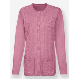 WITT Damen Strickjacke mit Schmuckkn&ouml;pfen, altrosa, Gr&ouml;&szlig;e 46