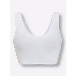 w&auml;schepur w&auml;schepur Damen Bustier mit Softbund, wei&szlig;, Gr&ouml;&szlig;e 50